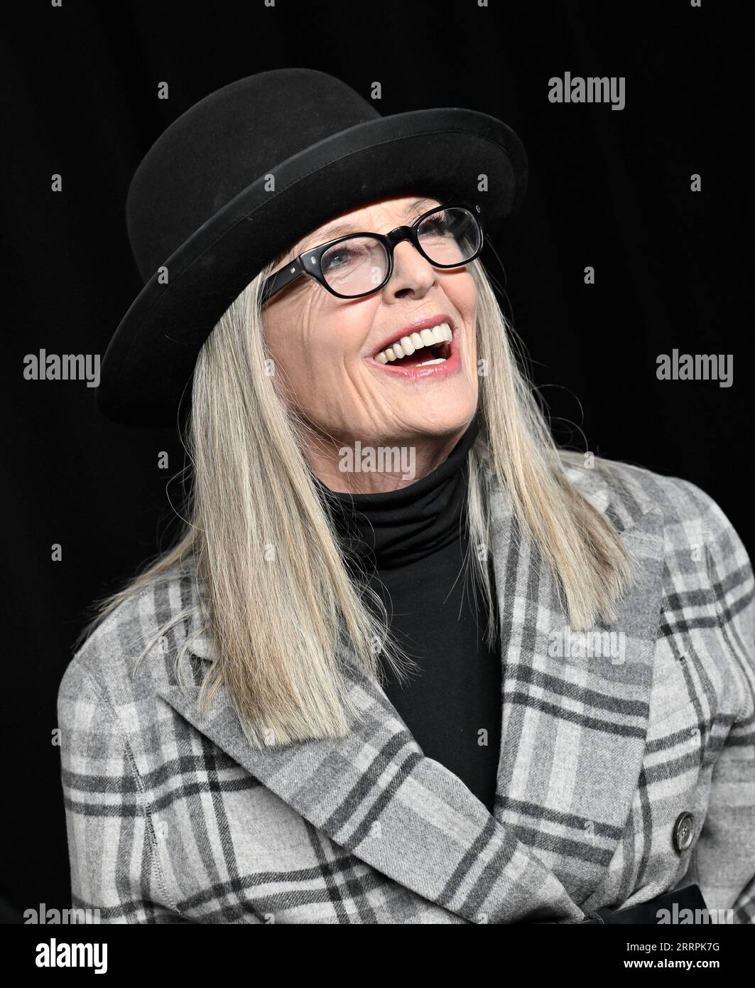 Diane Keaton attends the Ralph Lauren Spring/Summer 2024 fashion show ...