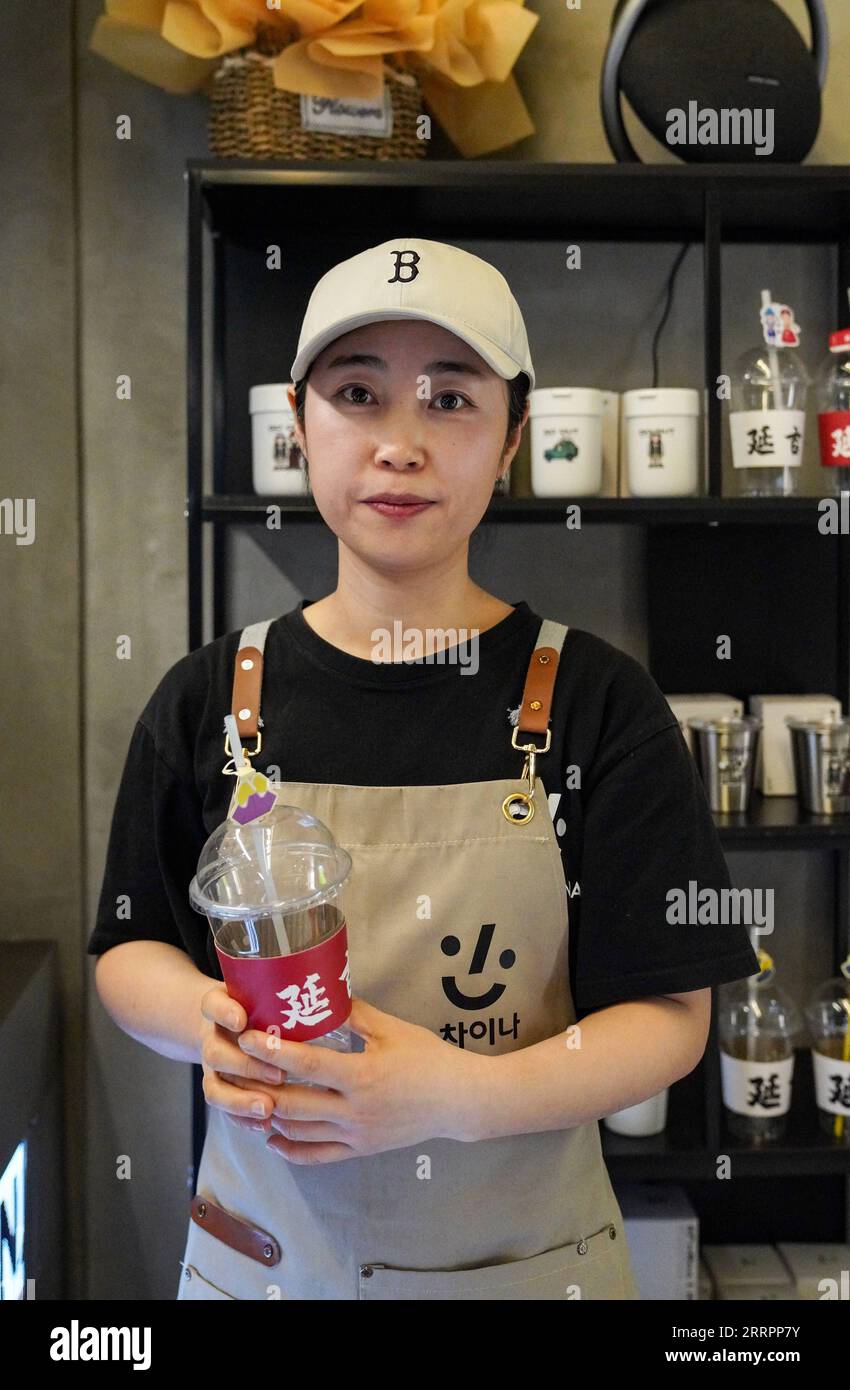 230405 -- YANBIAN, April 5, 2023 -- Li Xiangying poses for a photo in ...