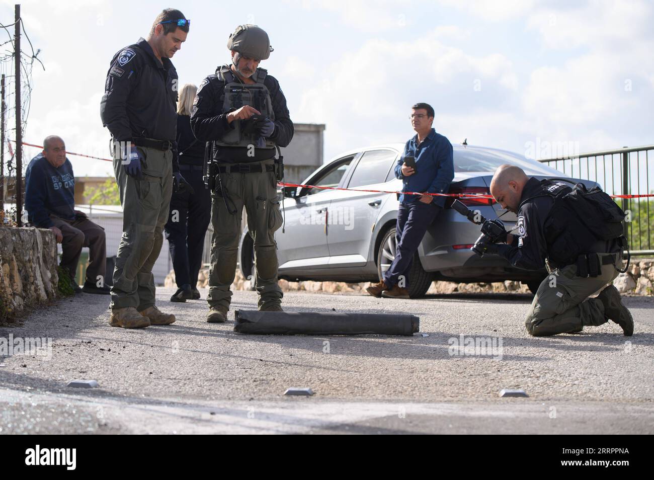 230406 -- FASSUTA, April 6, 2023 -- Members of Israeli police bomb ...