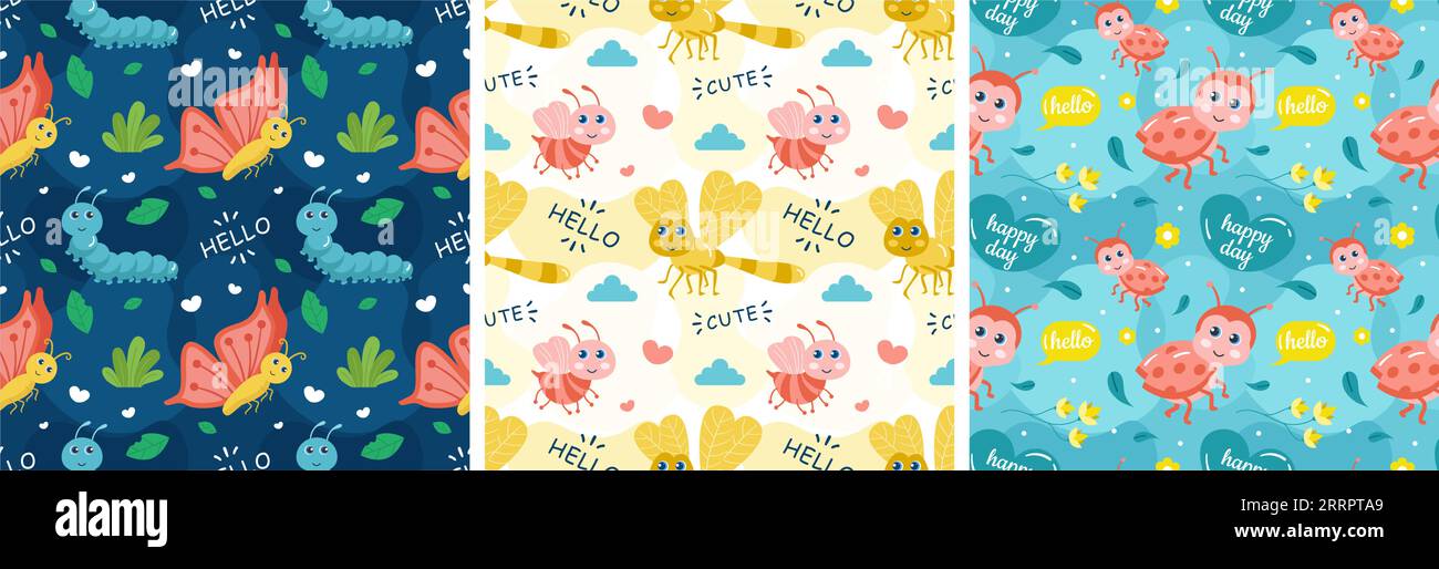 Smile Seamless Pattern Design Illustration with Smiling Character and ...