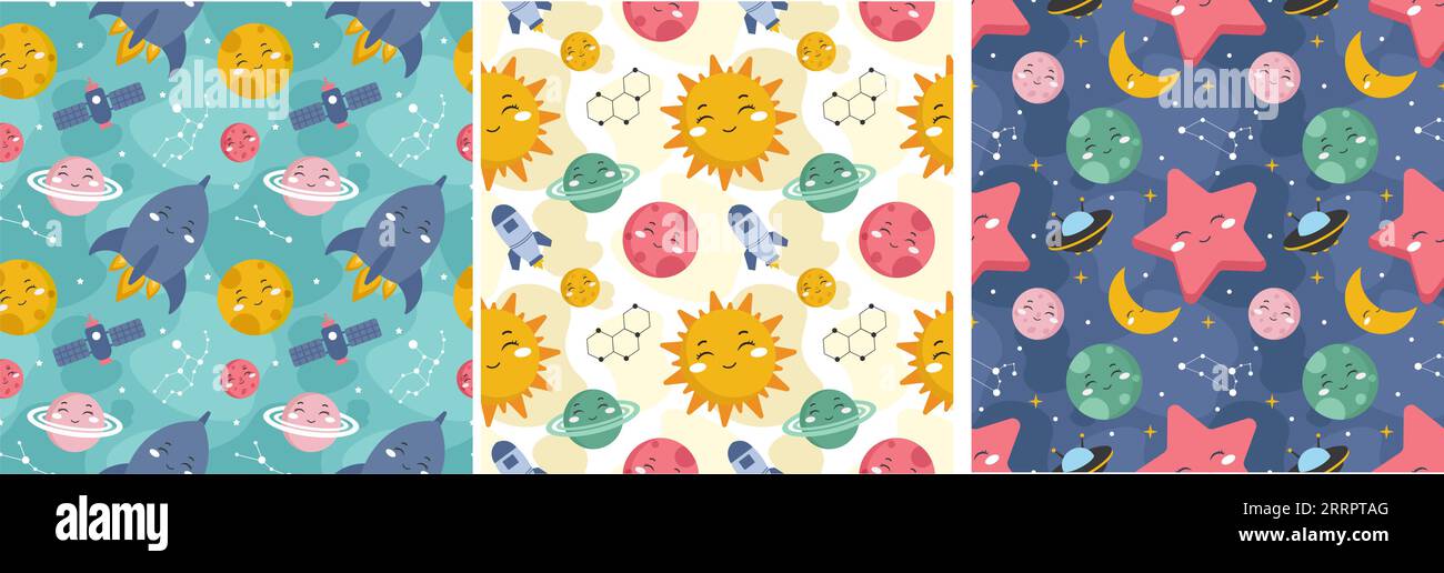 Smile Seamless Pattern Design Illustration with Smiling Character and ...