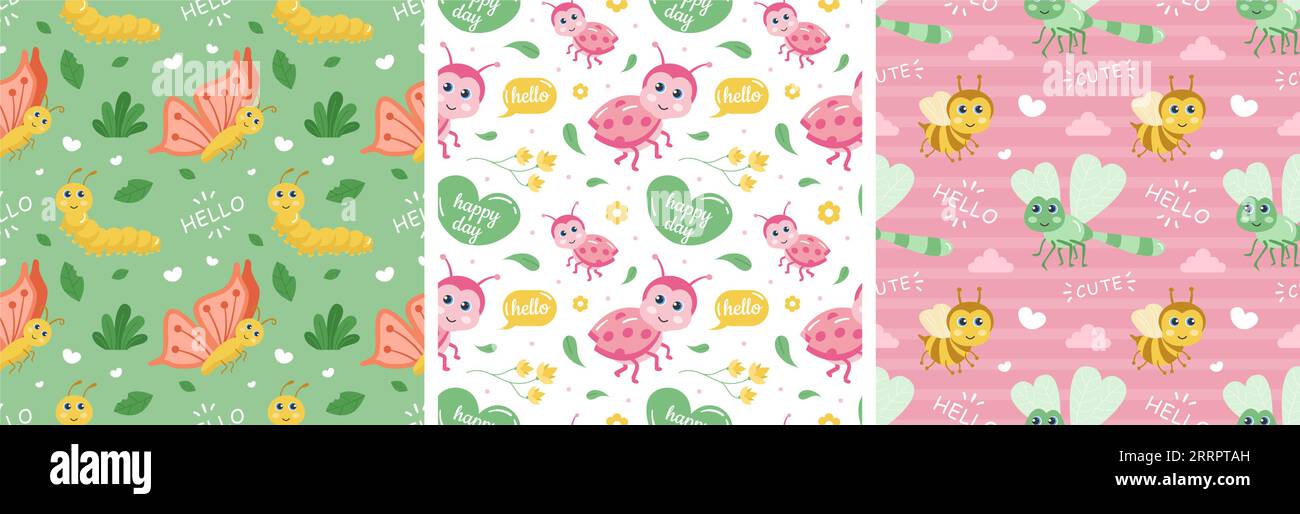 Smile Seamless Pattern Design Illustration with Smiling Character and ...