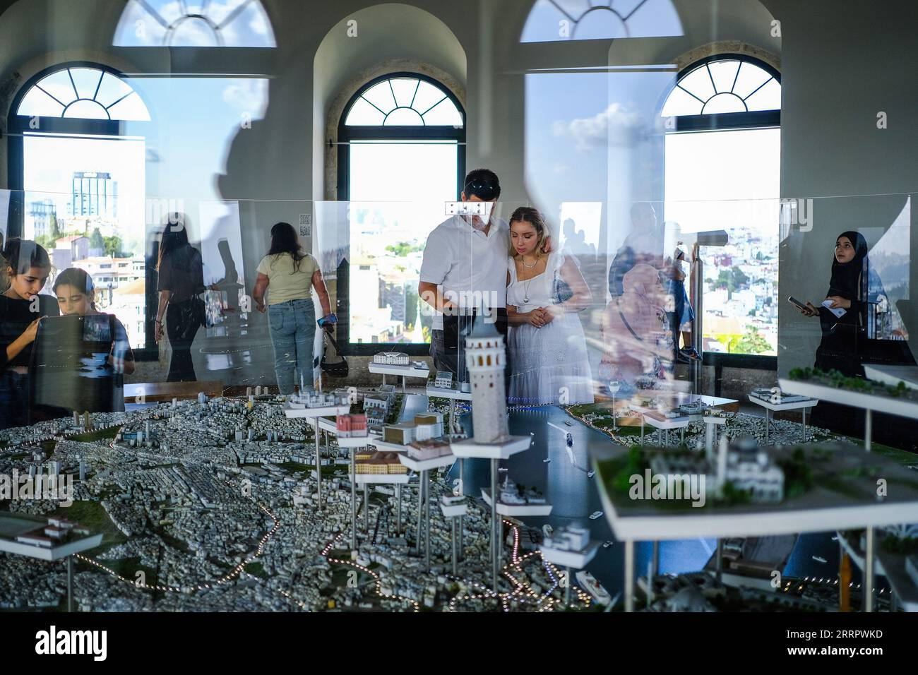 Istanbul, Turkey. 07th Sep, 2023. A young couple is seen watching the ...