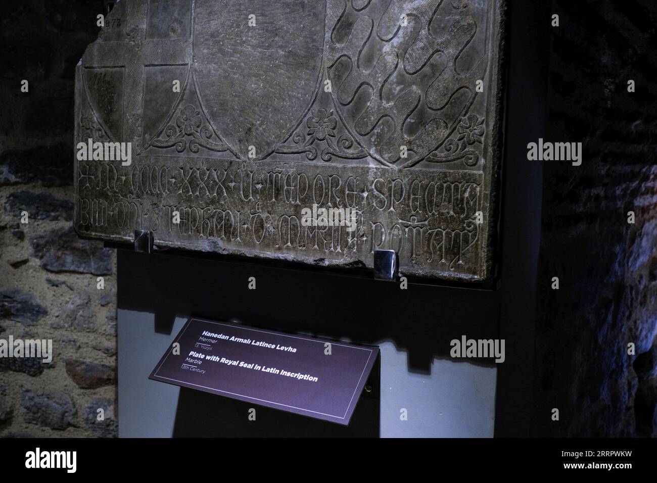 Istanbul, Turkey. 07th Sep, 2023. Plate with the 13th century Latin ...