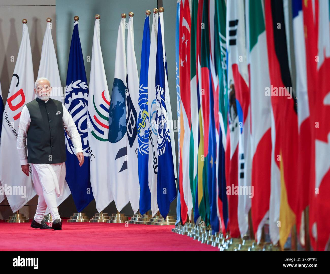 Delhi, India. 09th Sep, 2023. Pm Narendra Modi arriving at the G20 ...