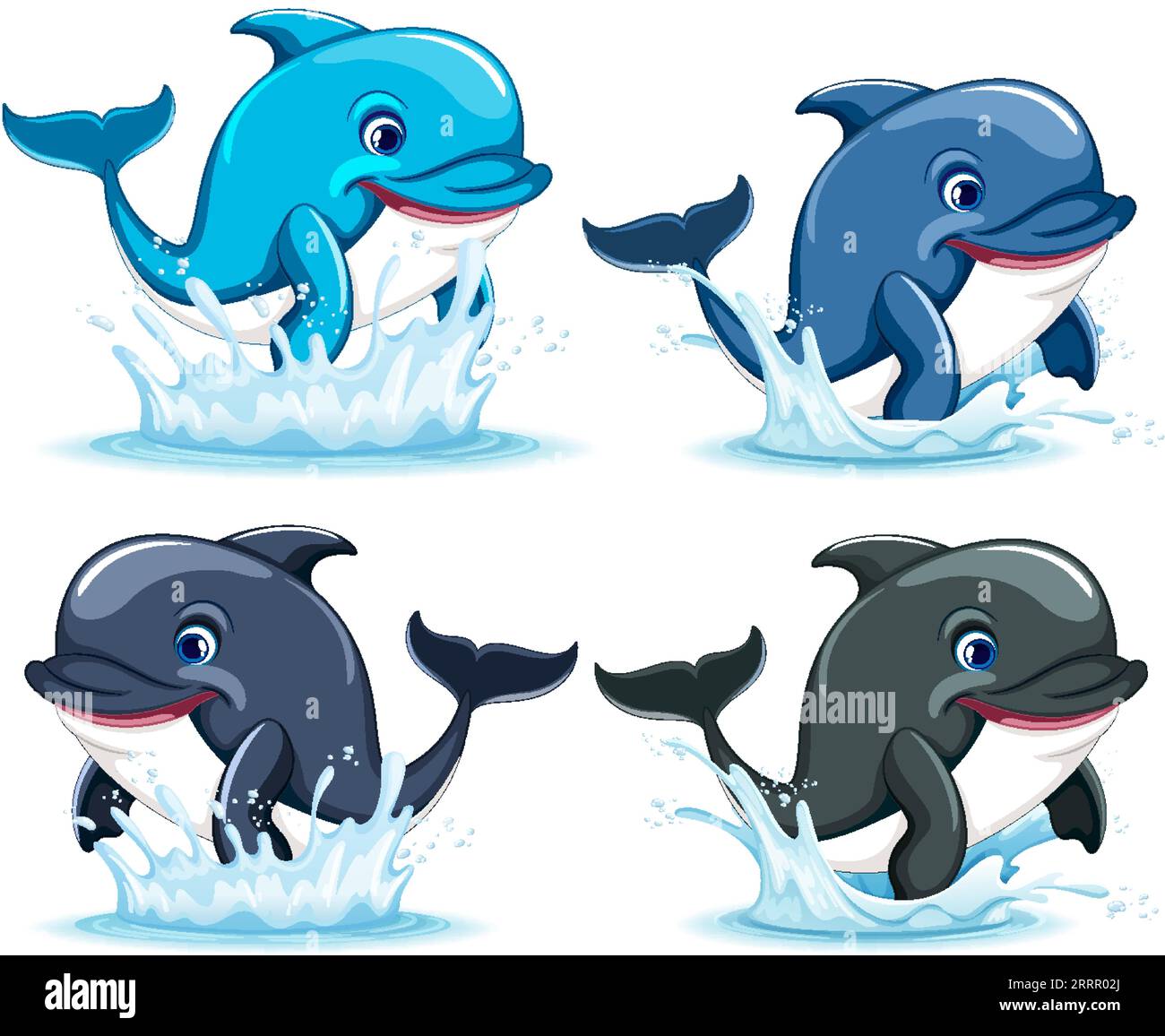 Four dolphins Stock Vector Images - Alamy