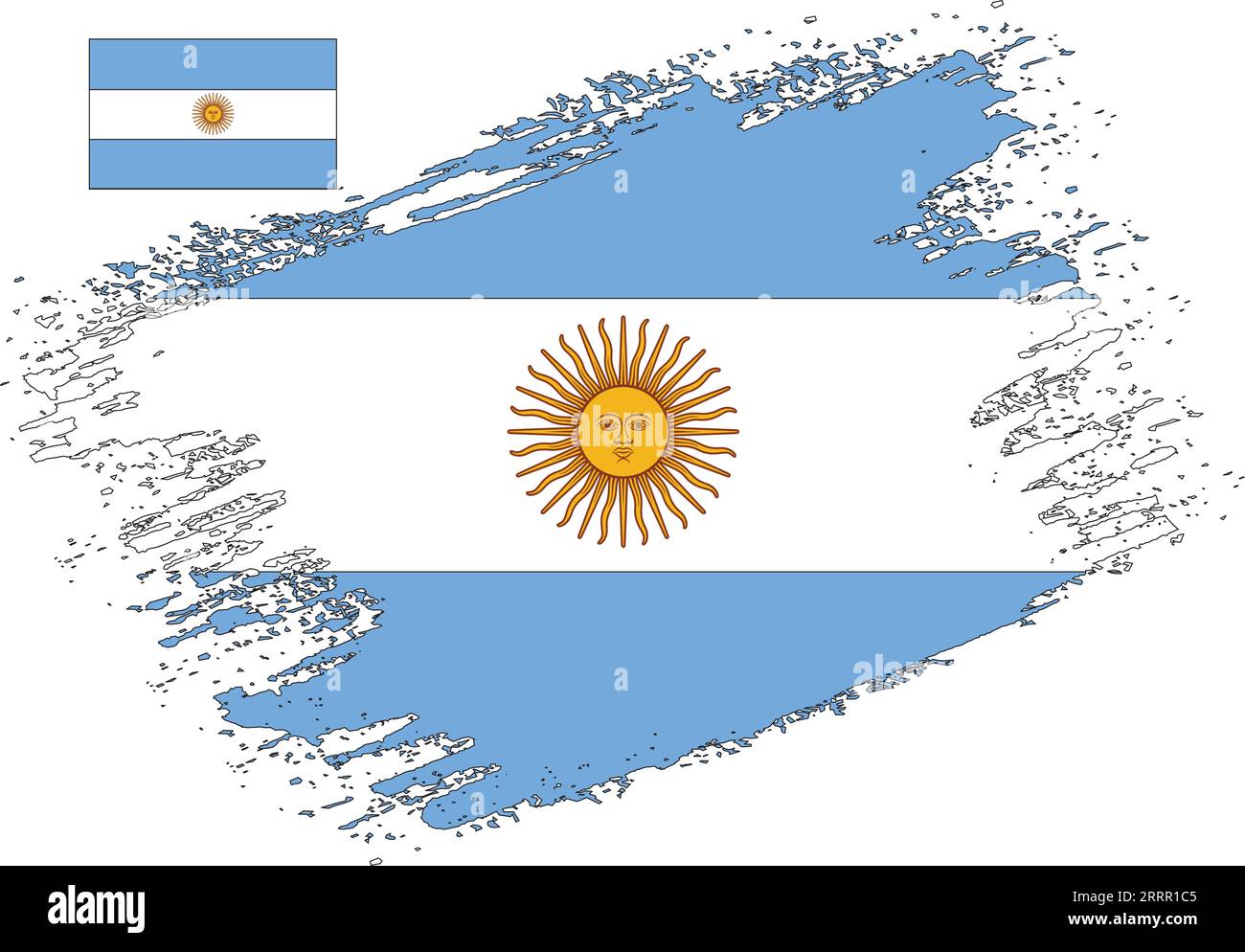 Brush Design Argentina Flag Vector Stock Vector Image & Art - Alamy
