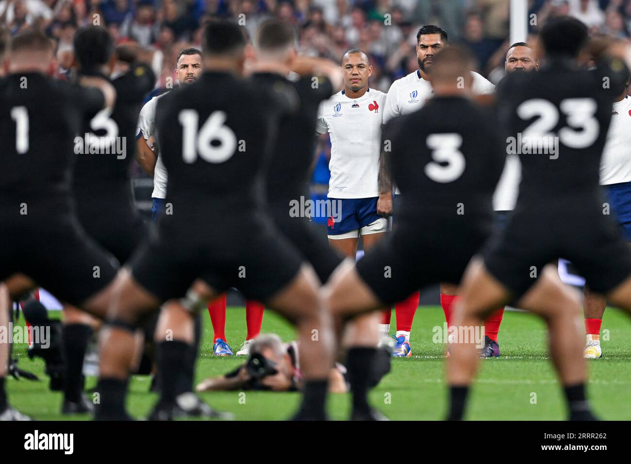 Gael Fickou during the haka during the Rugby World Cup RWC 2023 match France VS New Zealand All ...