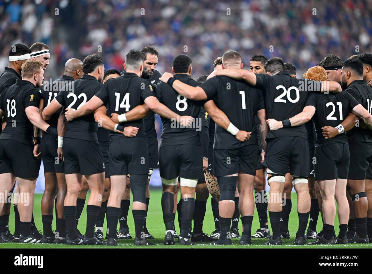 Saint Denis, France. 08th Sep, 2023. Players of NZ during the Rugby ...