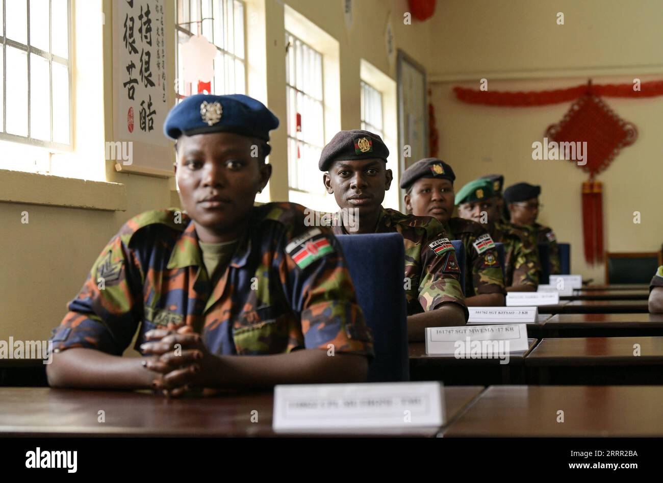 230427 -- NAIROBI, April 27, 2023 -- Members of the Kenya Defense ...