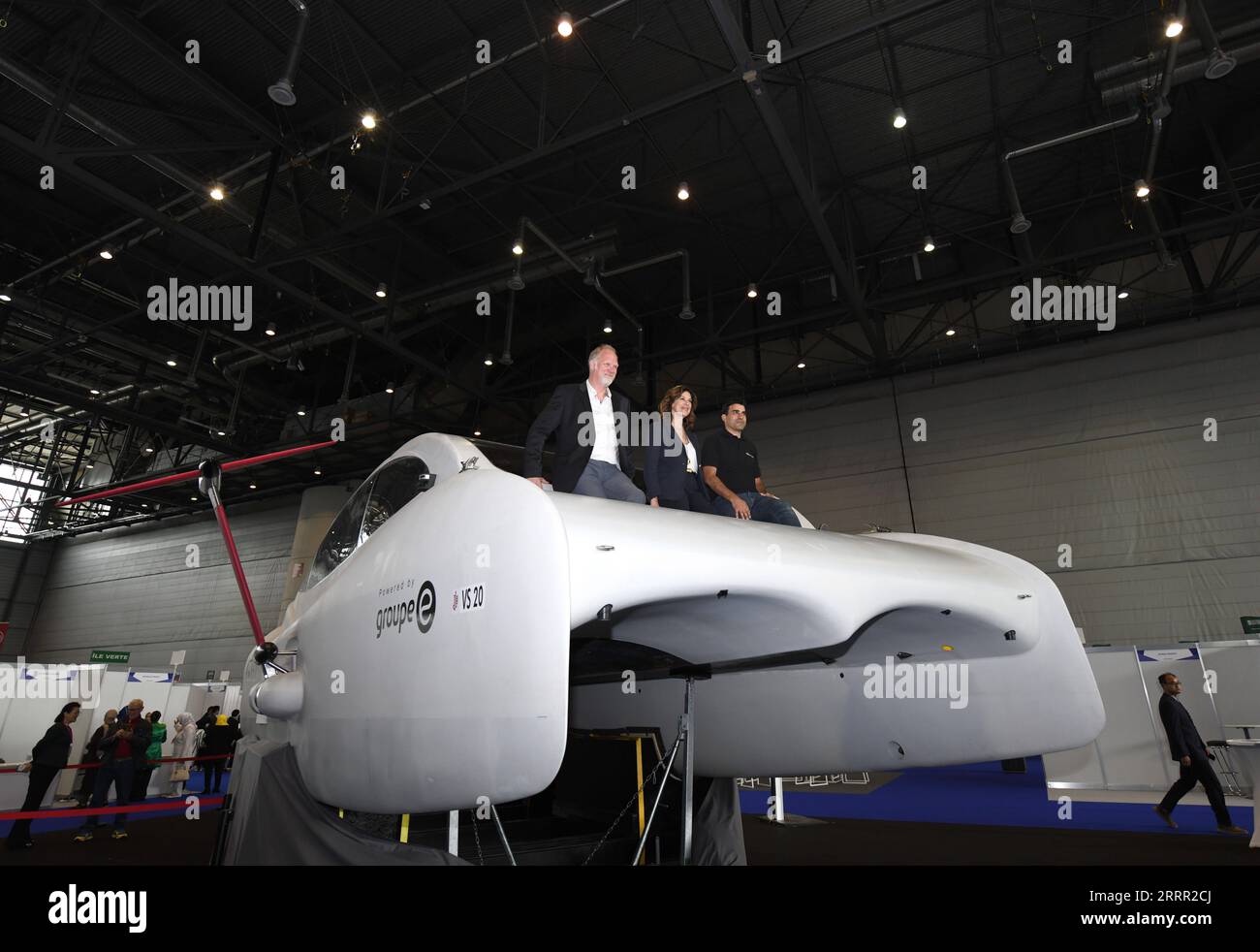 230427 -- GENEVA, April 27, 2023 -- A zero-emission hydrofoil boat is ...