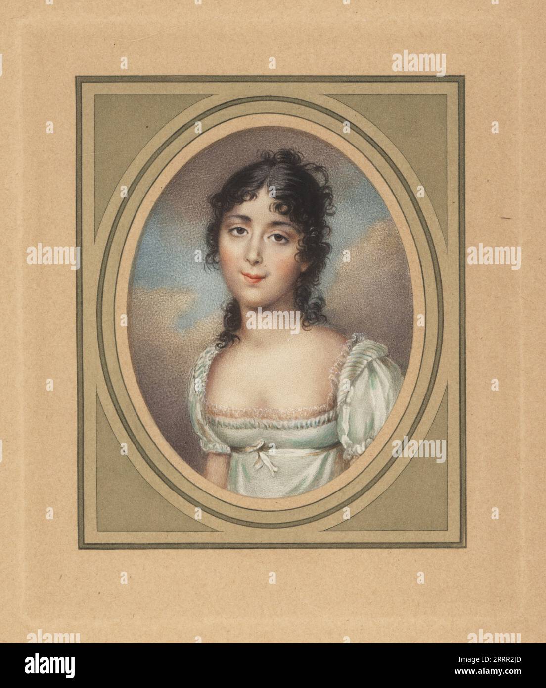 Oval portrait of Desiree Bernadotte, Eugenie-Bernardine-Desiree Clary ...