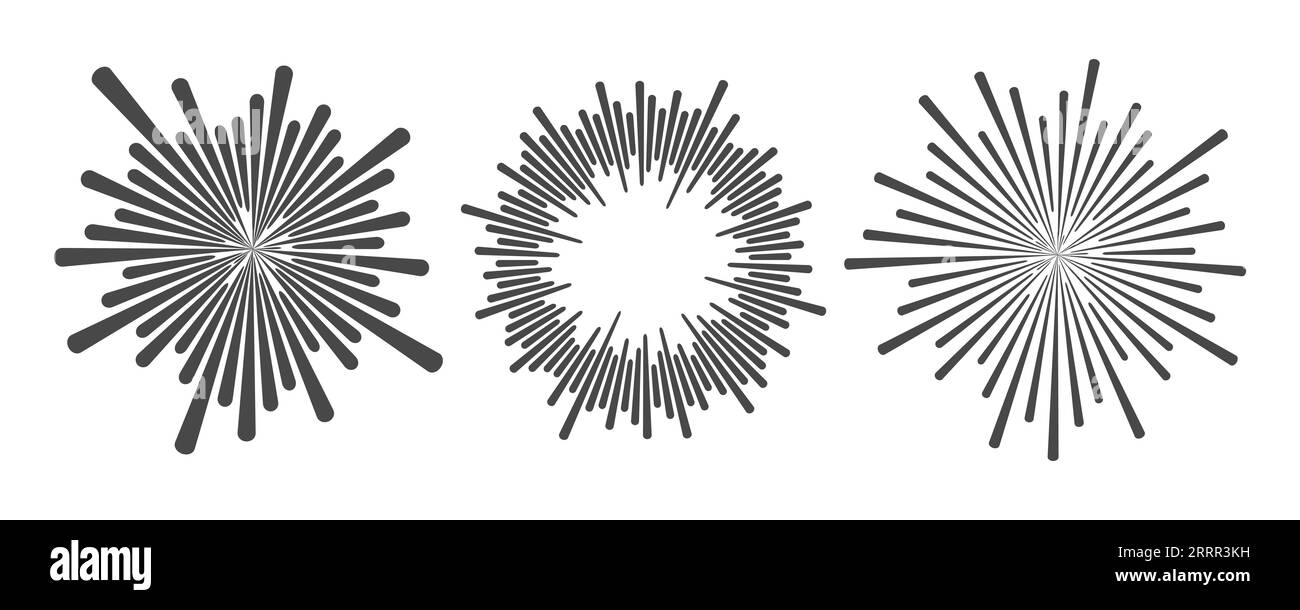 Circle sound wave. Audio music equalizer. Round circular icons set ...