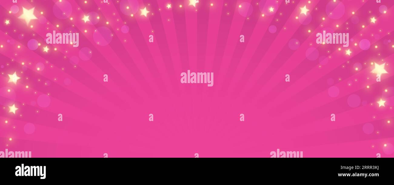 Sunburst pink background. Cartoon radial light backdrop. Retro comic ...