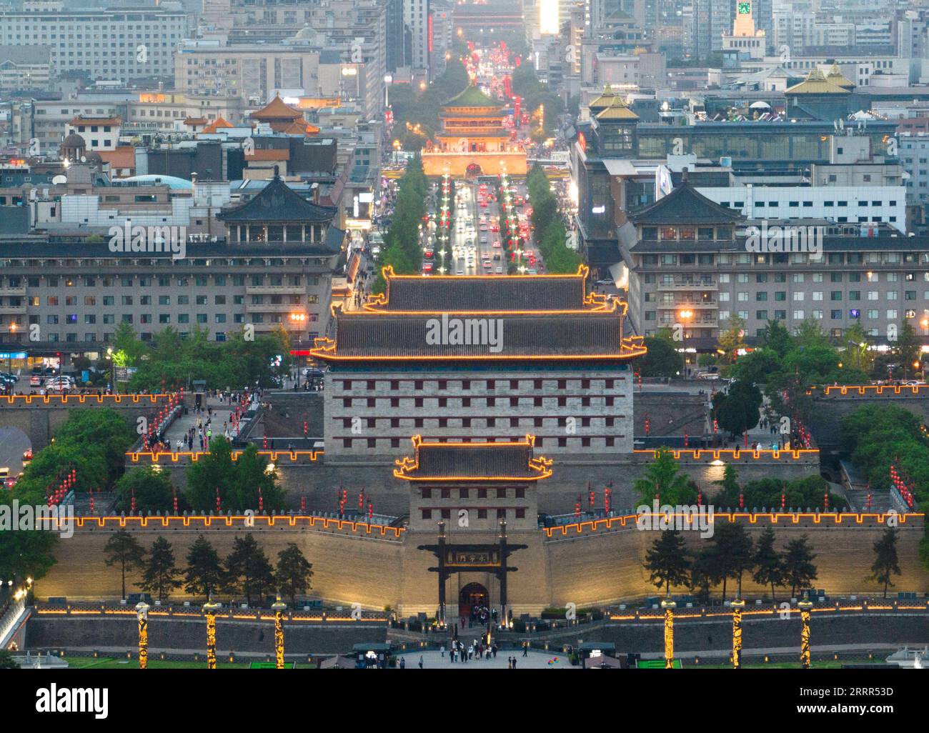 230504 -- XI AN, May 4, 2023 -- This aerial photo taken on April 25, 2023 shows a view of the ...