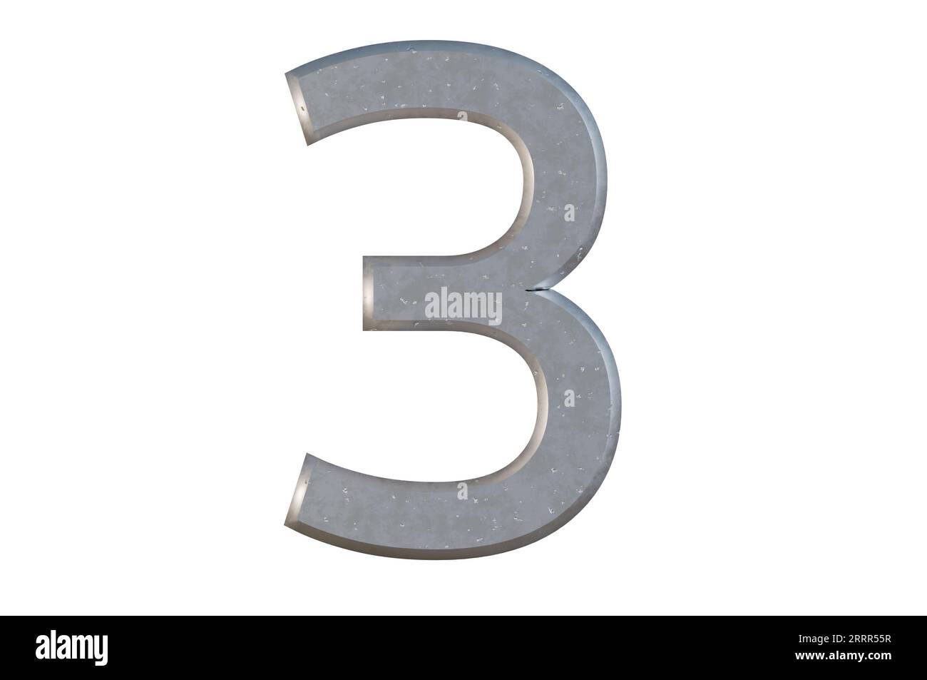 Number 3 metal style . Art design. Flat web icons template. Abstract ...