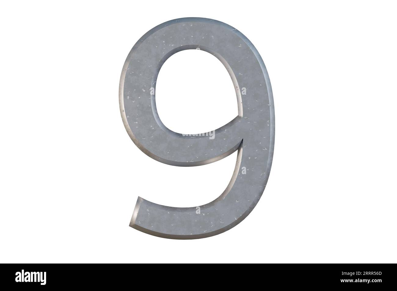 Number 9 metal style . Art design. Flat web icons template. Abstract ...