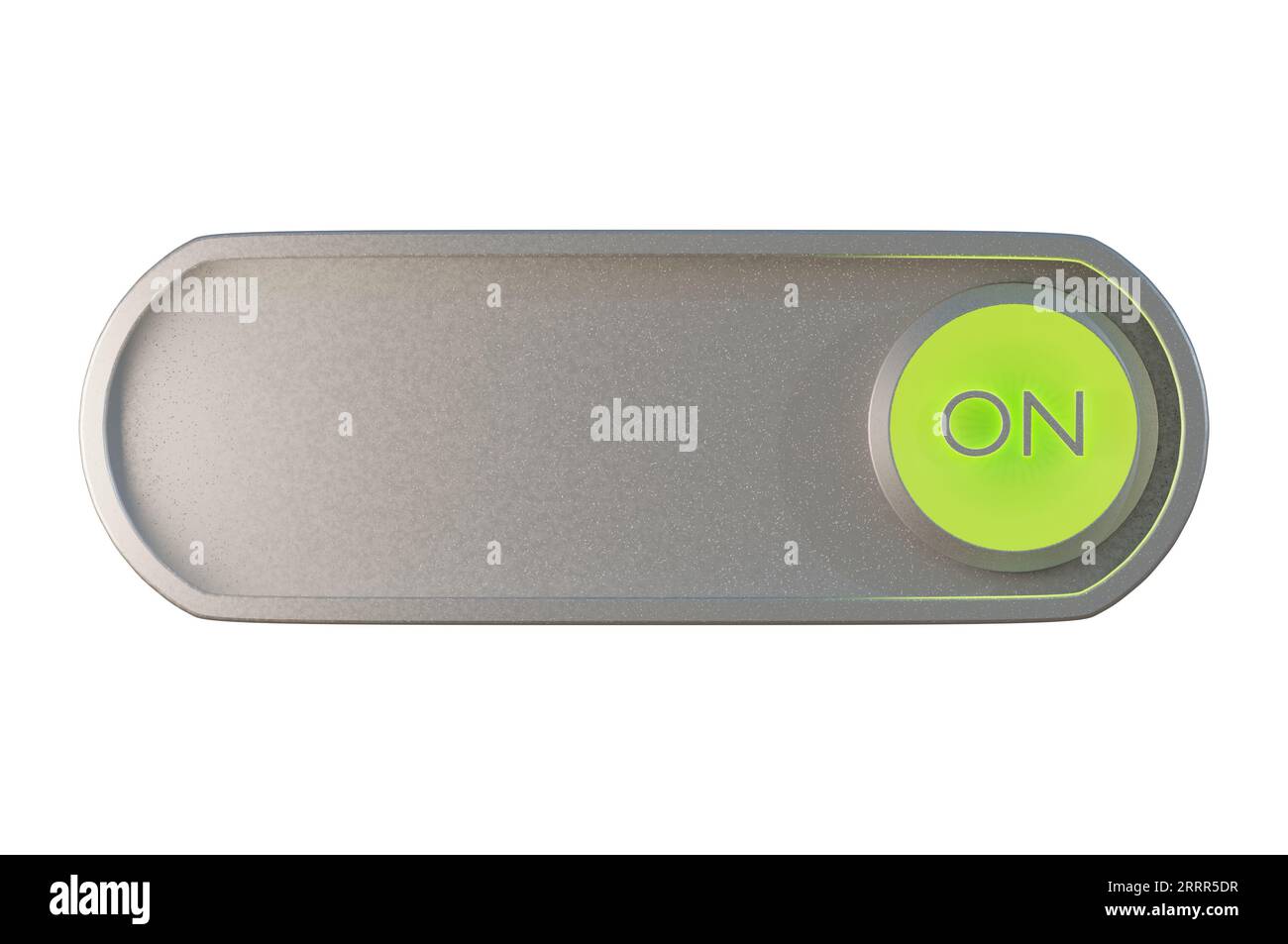 3D Illustration , modern material style metal , ON button , concept ...