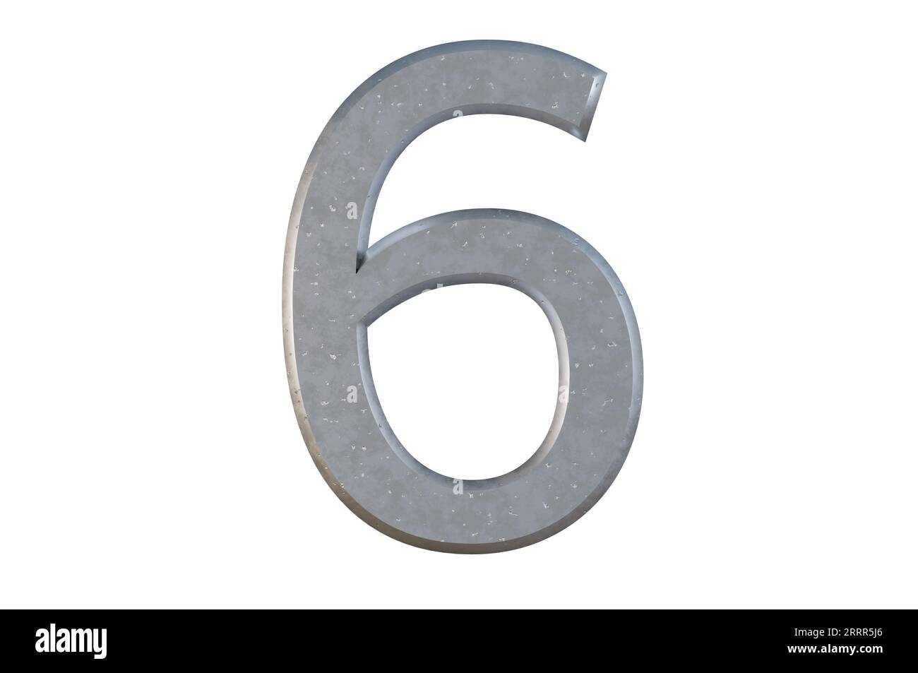 Number 6 metal style . Art design. Flat web icons template. Abstract ...