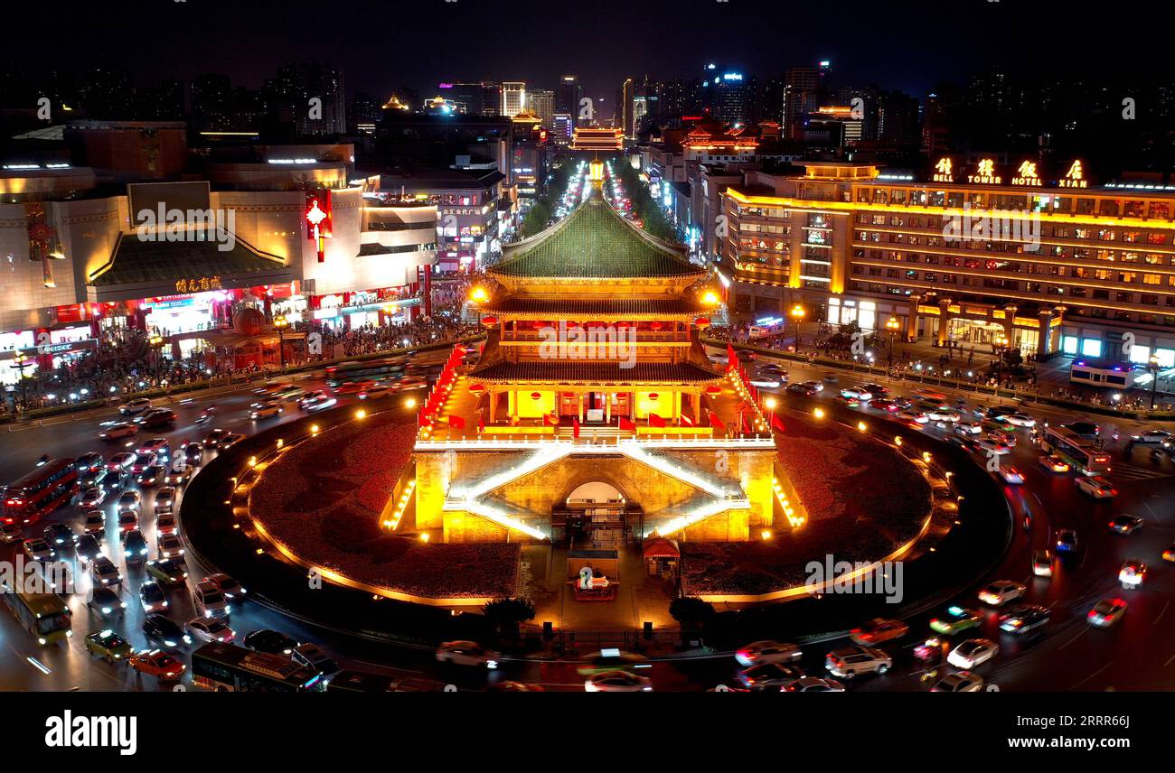 230508 -- XI AN, May 8, 2023 -- This aerial photo taken on May 2, 2023 ...