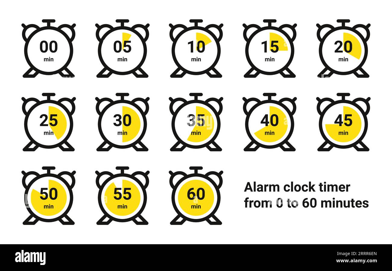 Alarm Clock Timer From 0 To 60 Minutes Stock Vector Image And Art Alamy