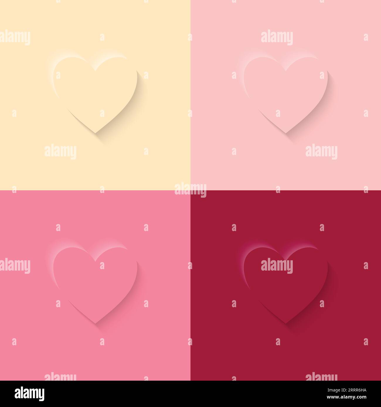 Pink yellow heart shape Stock Vector Images - Alamy
