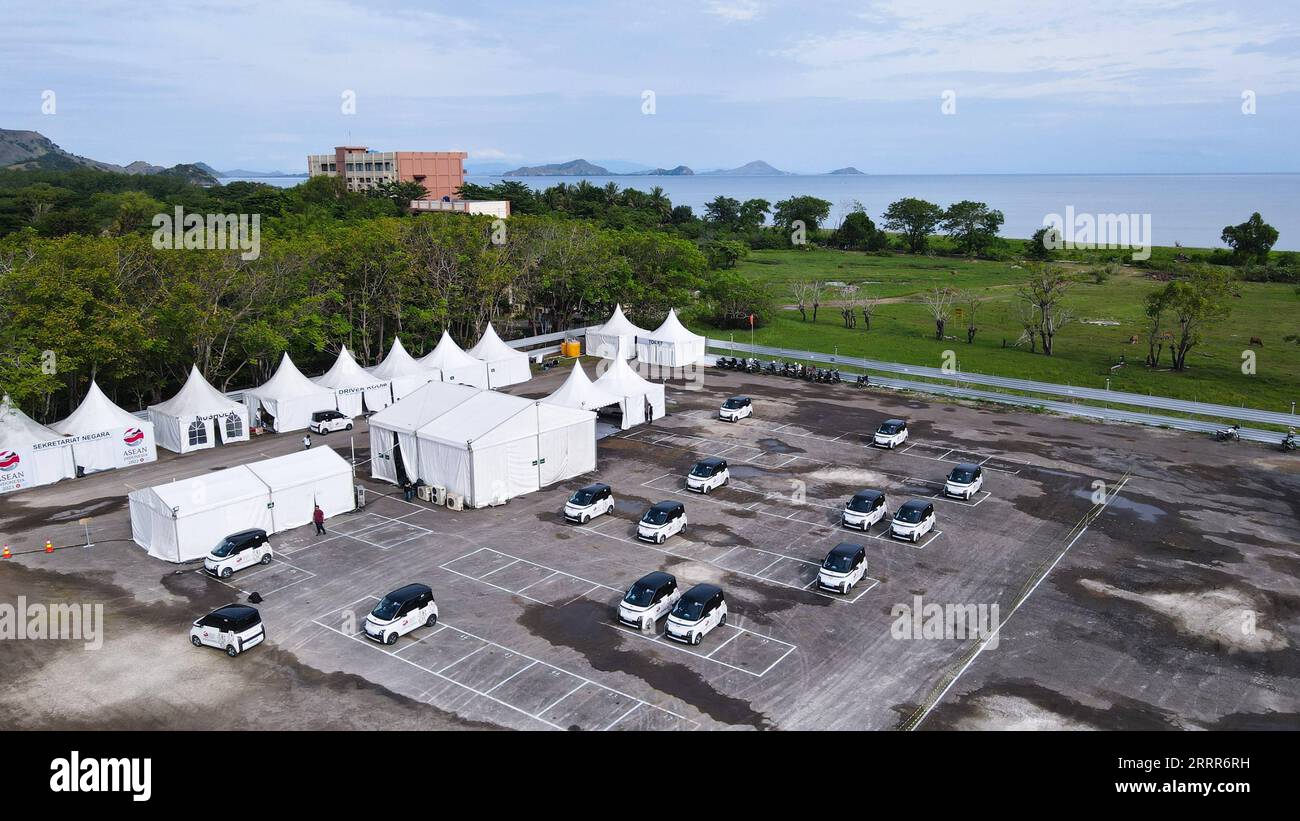 230509 -- LABUAN BAJO, May 9, 2023 -- This aerial photo taken on May 9 ...