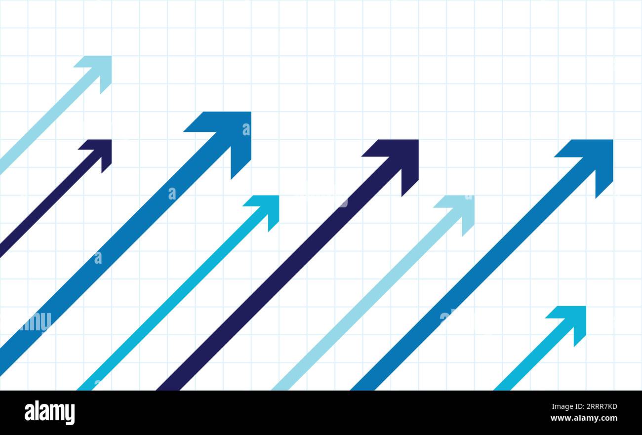 Up arrow inclined graph paper growth rate development background Stock ...