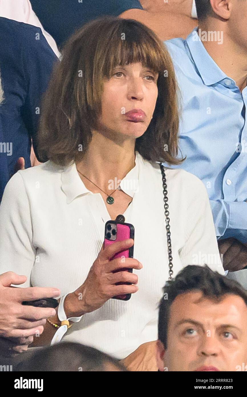 Sophie Marceau attends the Rugby World Cup, France. , . in Saint-Denis ...