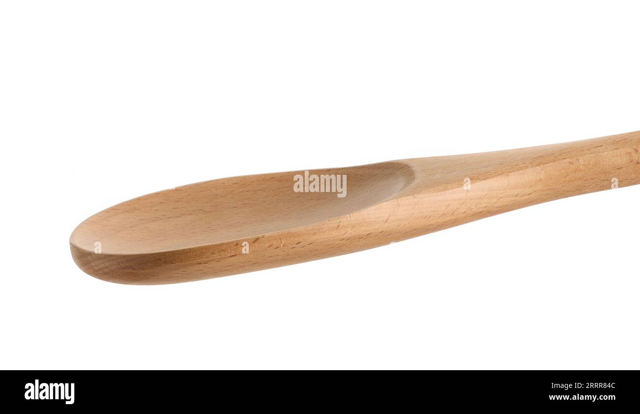 new empty wooden spoon isolated on white background Stock Photo - Alamy