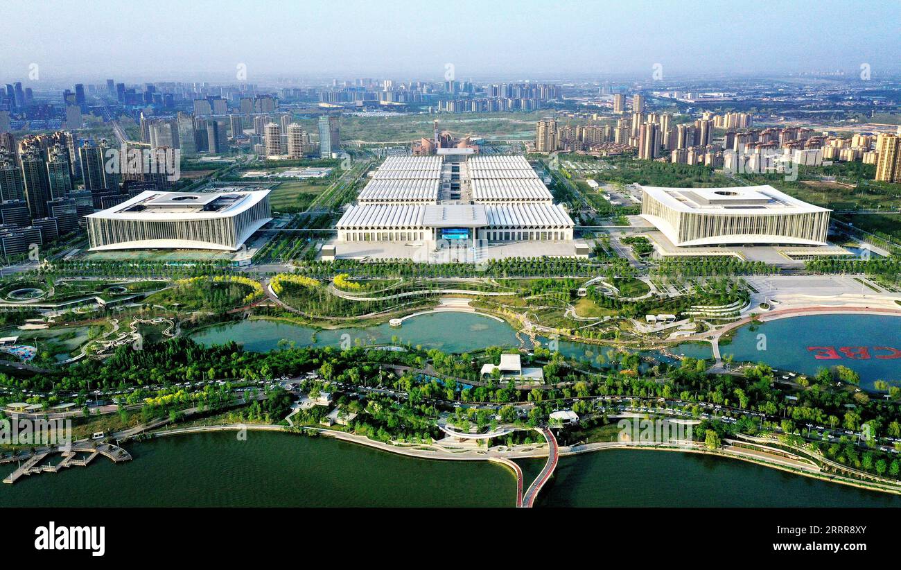 230516 -- XI AN, May 16, 2023 -- This aerial photo taken on April 16 ...