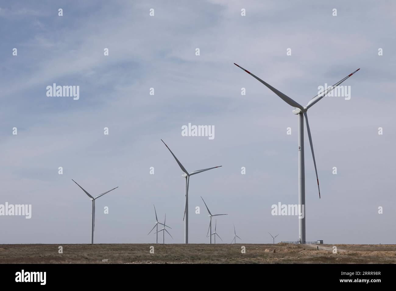 China wind farm belt and road hi-res stock photography and images - Alamy