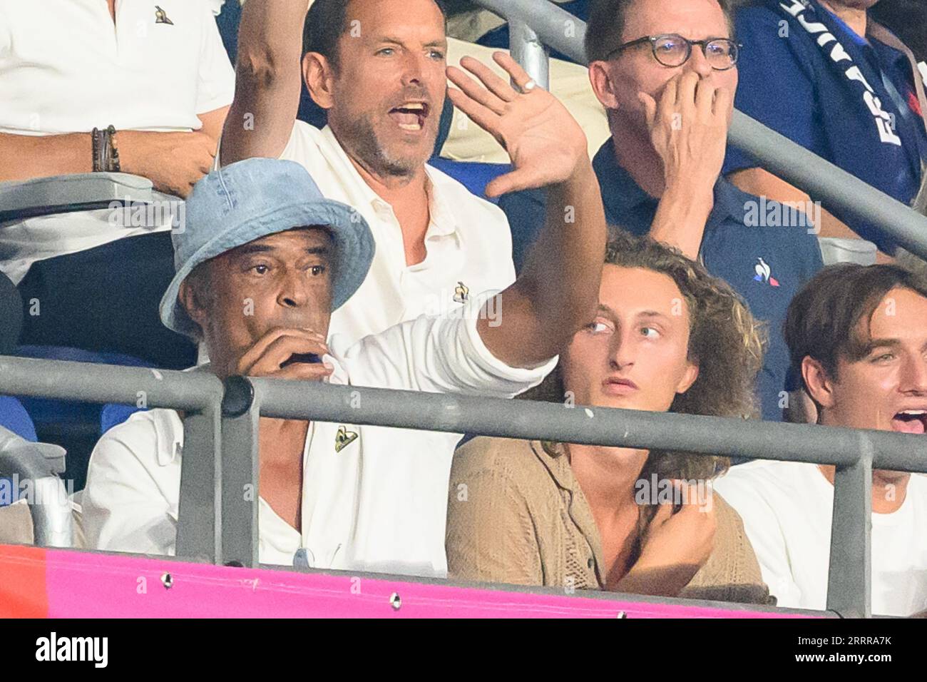 Saint Denis, France. 08th Sep, 2023. Yannick Noah and his son Joalukas ...