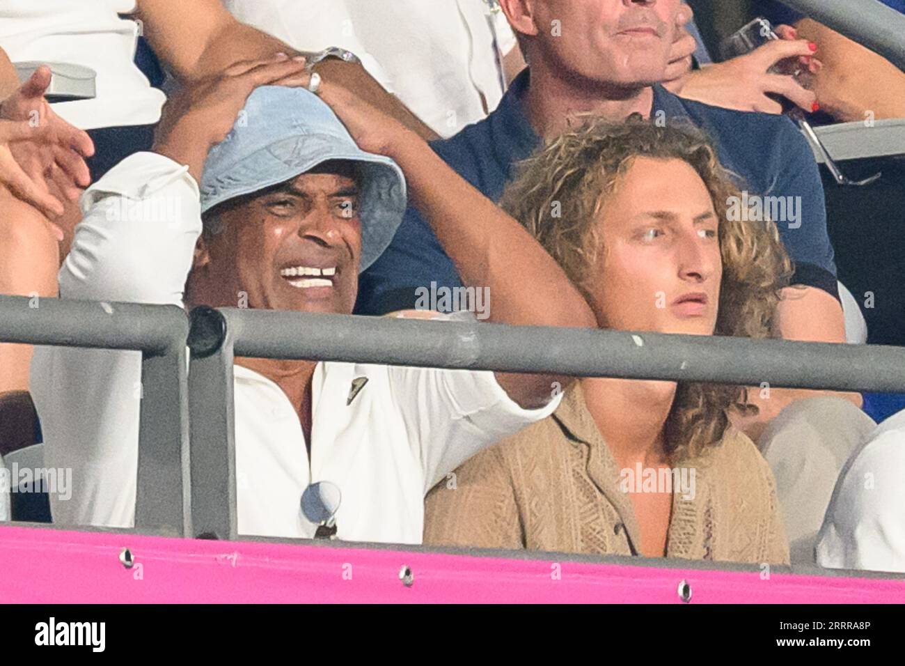 Saint Denis, France. 08th Sep, 2023. Yannick Noah and his son Joalukas ...