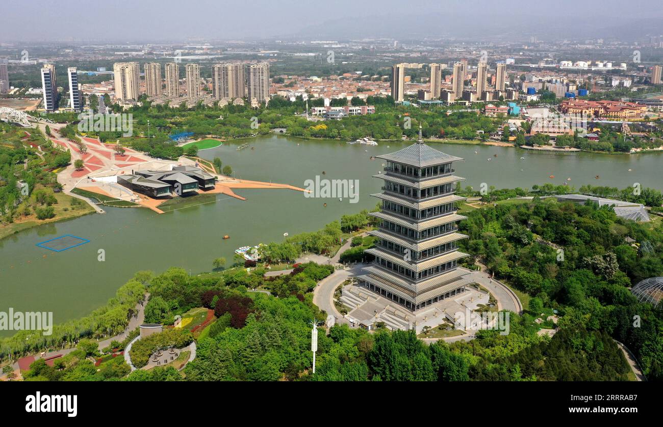 230517 -- XI AN, May 17, 2023 -- This aerial photo taken on April 16 ...