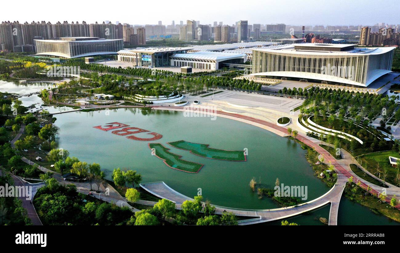 230517 -- XI AN, May 17, 2023 -- This aerial photo taken on April 16, 2023 shows the Xi an ...