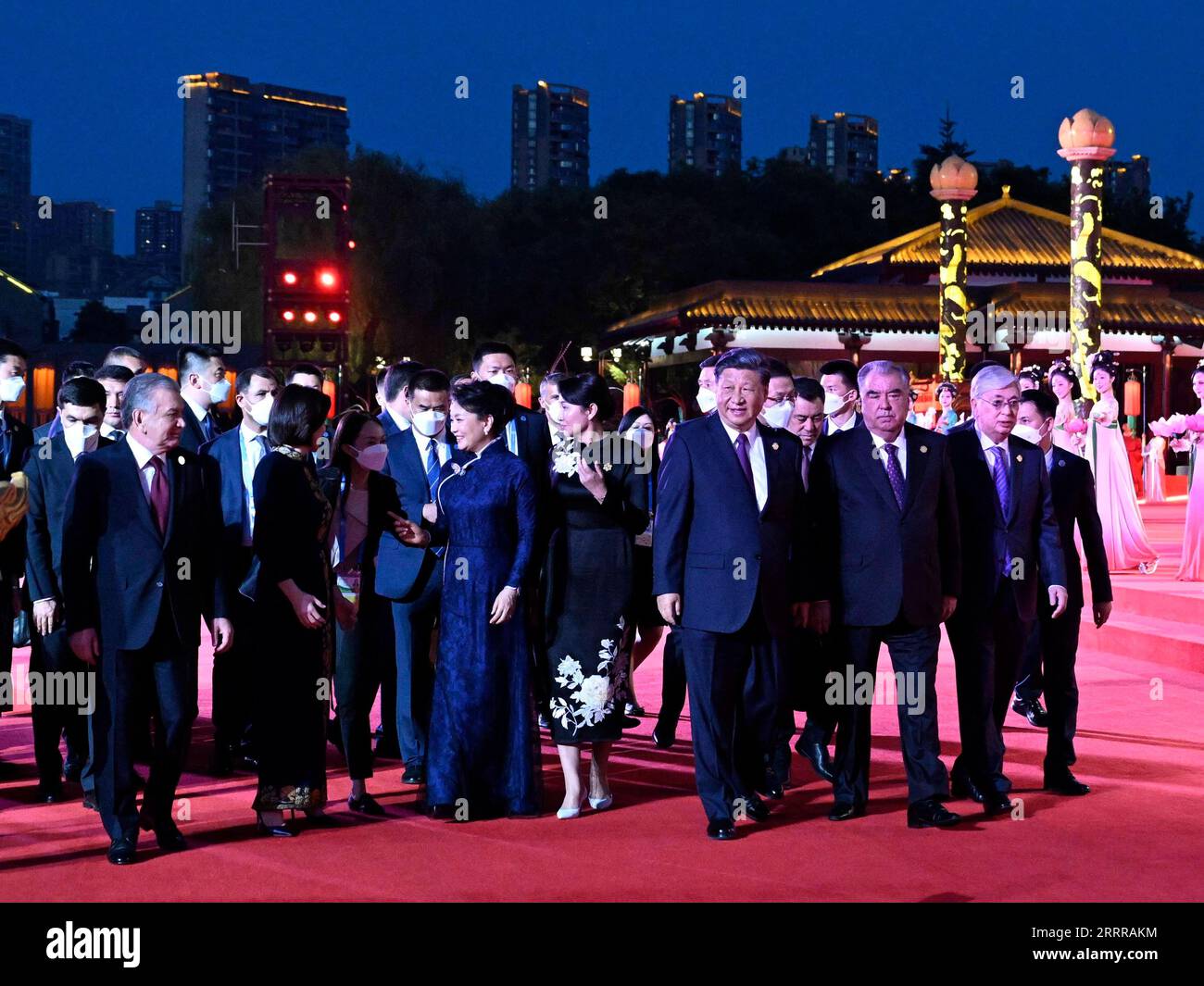 230518 -- XI AN, May 18, 2023 -- Chinese President Xi Jinping and his ...