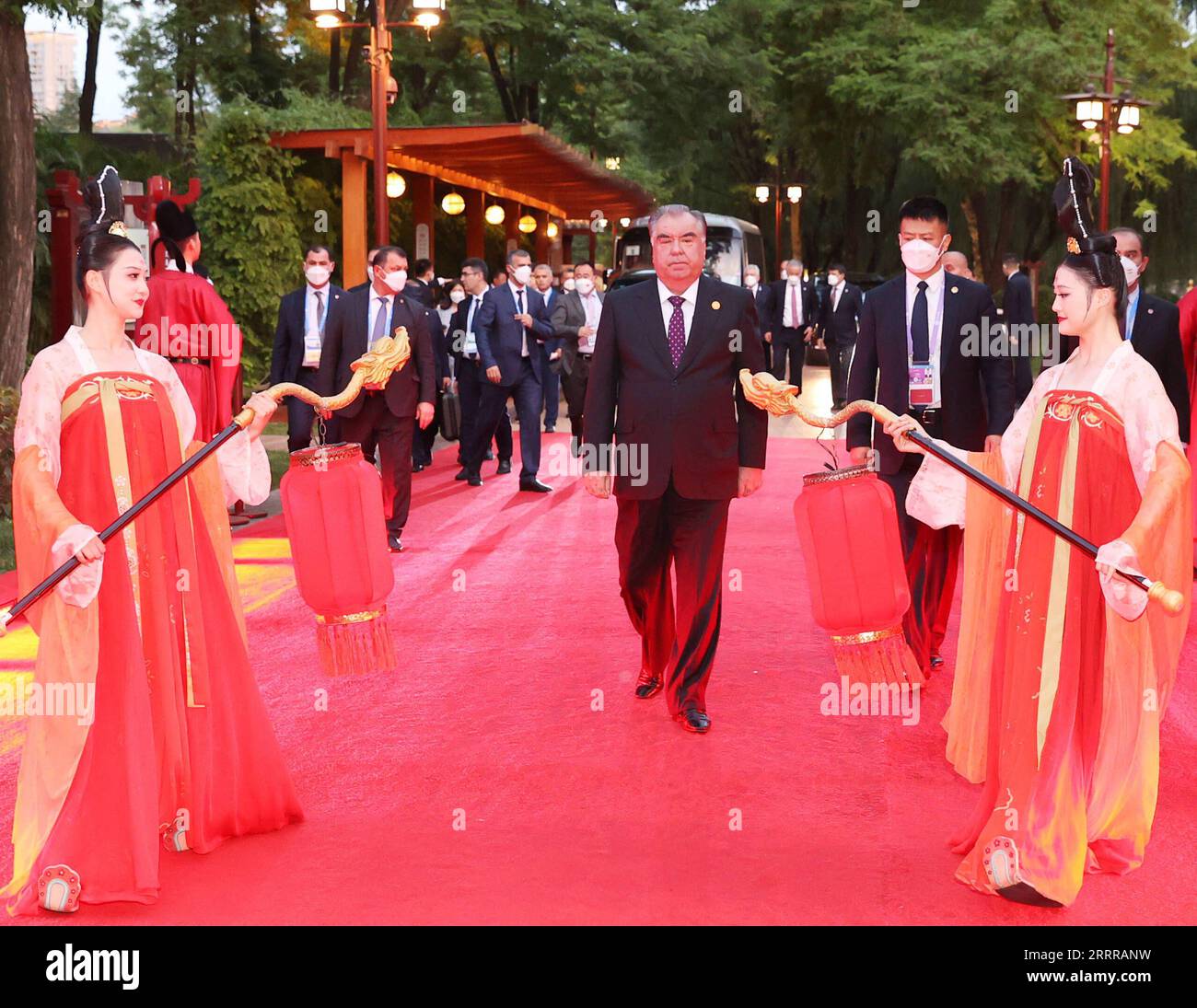 230518 Xi An May 18 2023 Tajik President Emomali Rahmon Arrives
