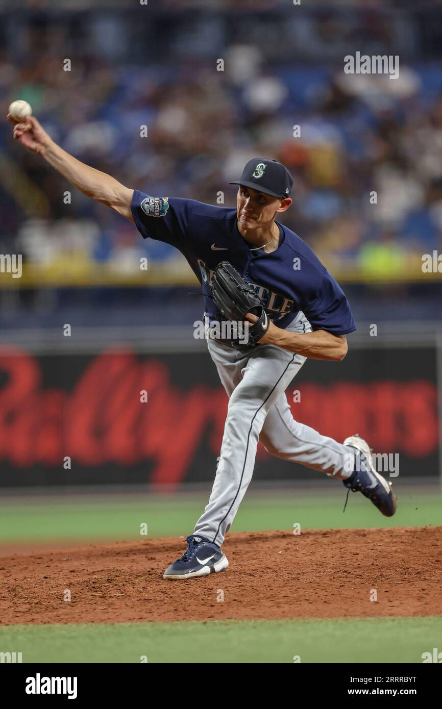 St. Petersburg, FL USA; Seattle Mariners starting pitcher George Kirby ...
