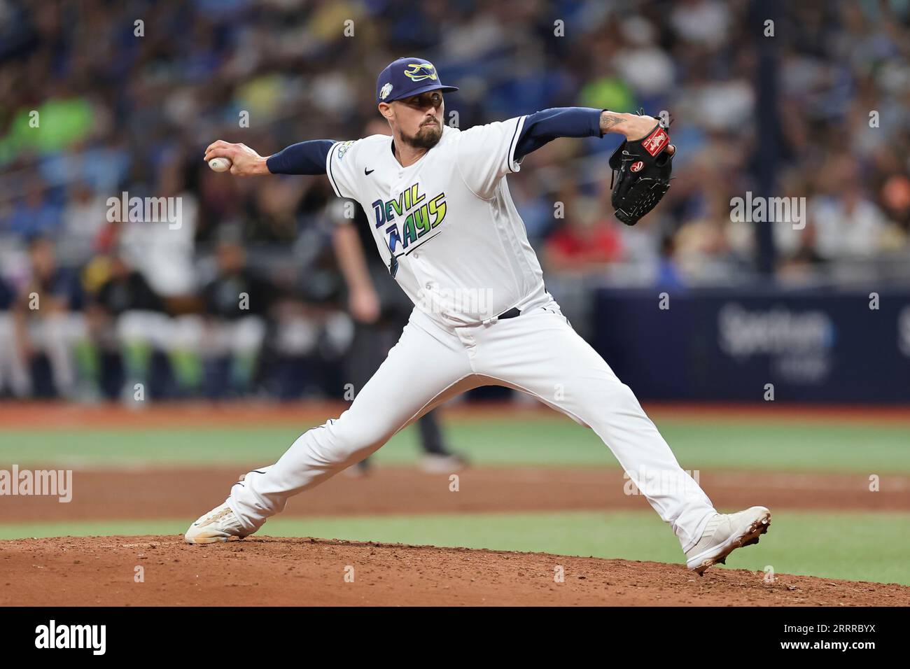 St. Petersburg, FL USA; Tampa Bay Rays relief pitcher Shawn Armstrong ...