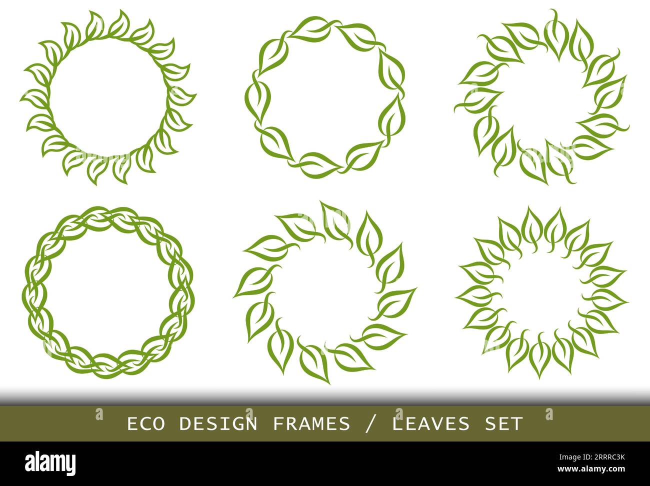 Leaves circular frame. Laurel foliate Wreaths and circular frames for ...