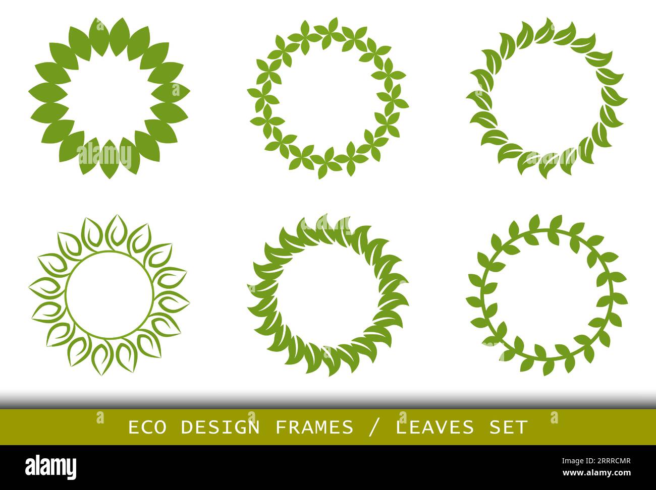 Leaves circular frame. Laurel foliate Wreaths and circular frames for ...
