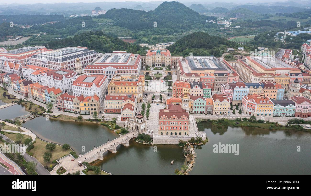 230524 -- GUIYANG, May 24, 2023 -- This aerial photo taken on May 23 ...