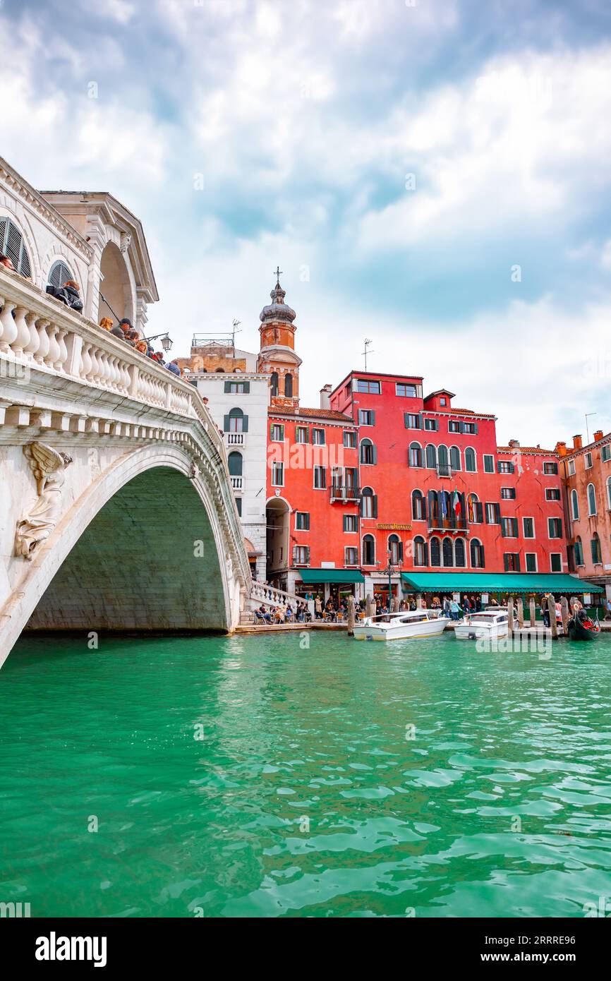 Venice, Italy - April 3, 2022: The Rialto Bridge, Ponte di Rialto is ...