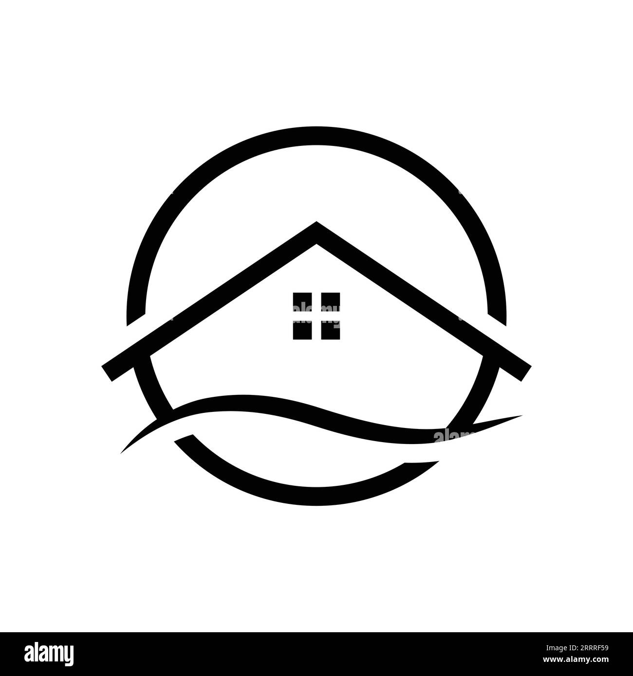 Home roof real estate luxury logo. Brand identity of house business ...