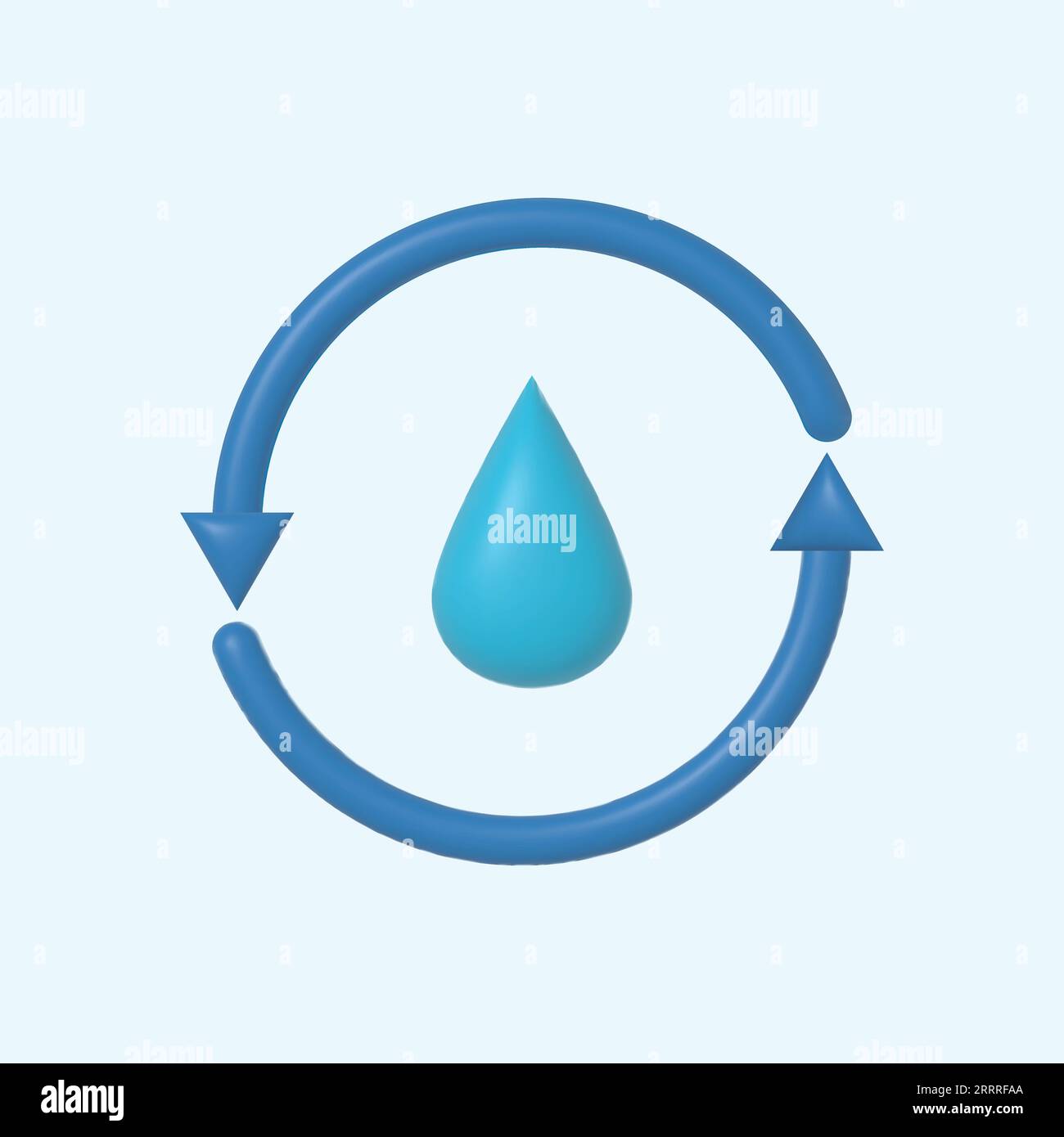 3d water drop natural renewable recycle arrow Stock Vector Image & Art ...