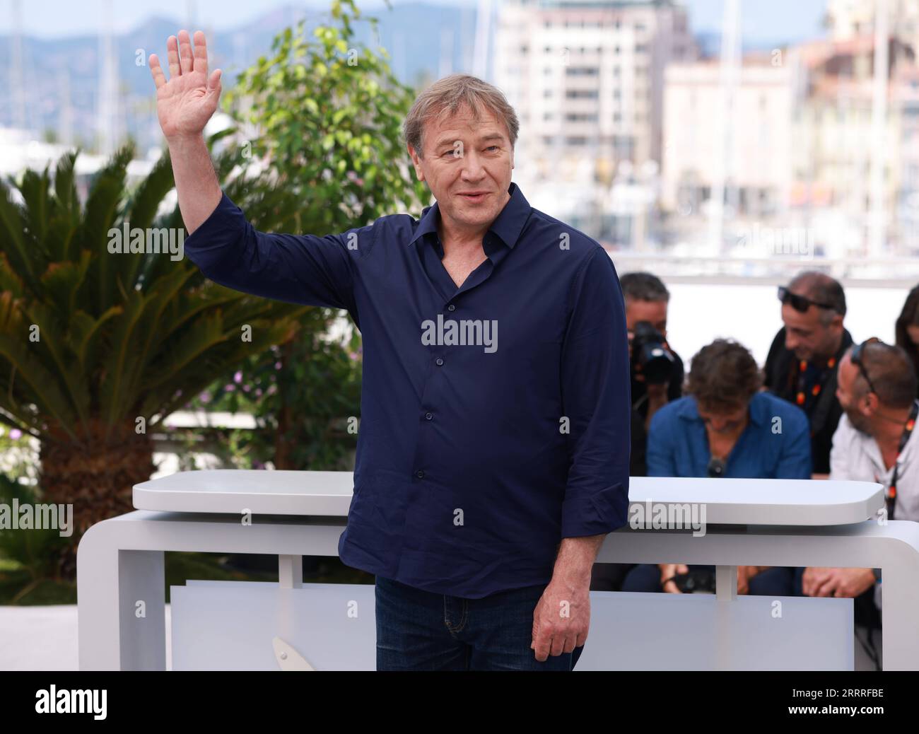 230526 -- CANNES, May 26, 2023 -- French actor Olivier Rabourdin poses ...