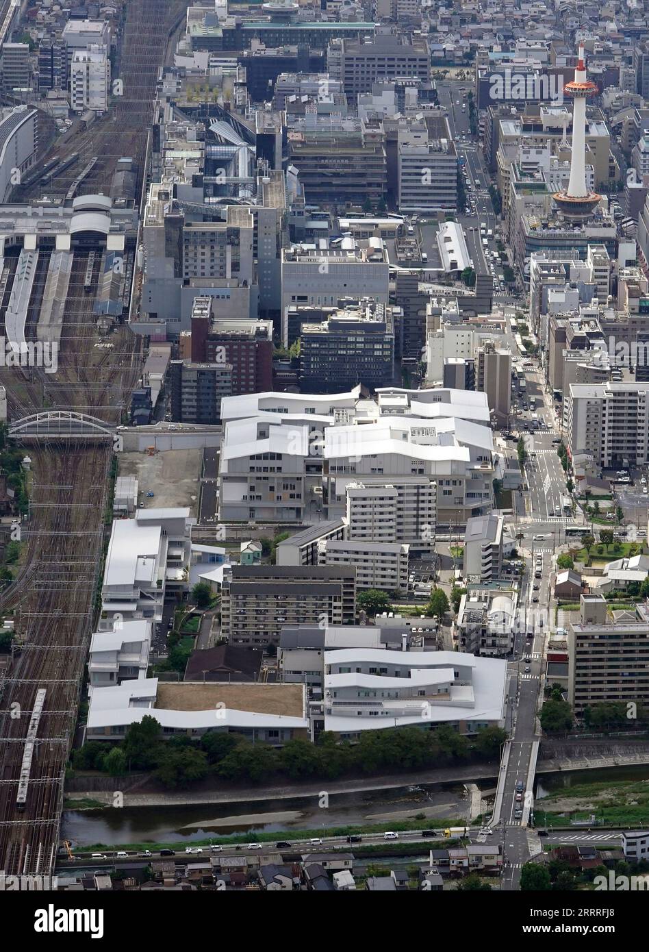 An aerial photo shows new campus for Kyoto City University of Arts ...