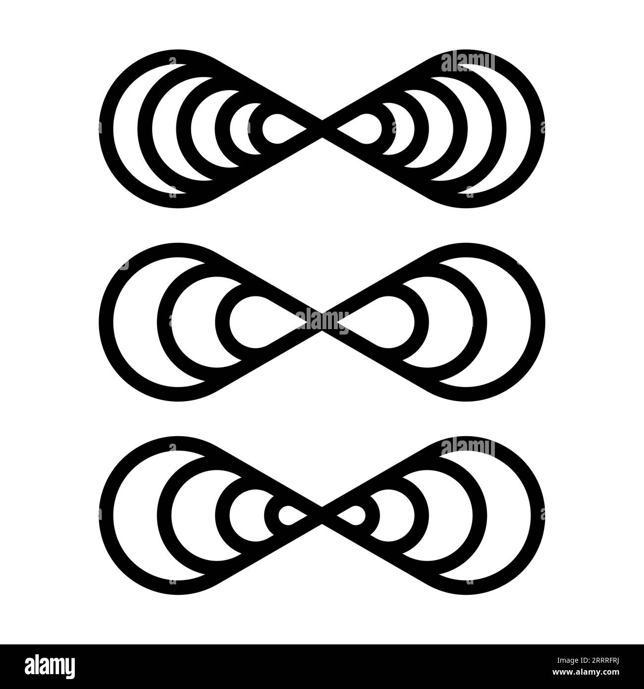 Tribal Infinity Symbol Infinity Symbol Icons Vector Illustration Stock