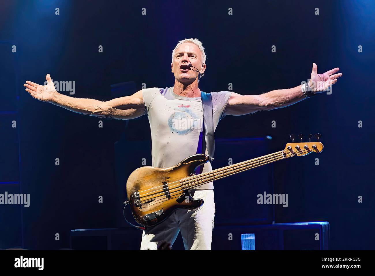 Sting performs during the "My Songs" tour on Friday, Sept. 8, 2023, at ...